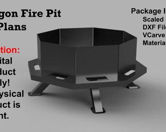 Texas Octagon Fire Pit DXF & Blueprints - Etsy