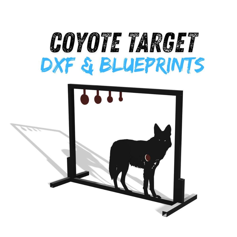 Coyote Shooting Target DXF & Blueprints - Etsy