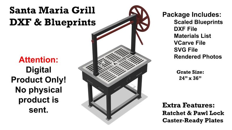 Santa Maria Grill DXF & Blueprints - Etsy