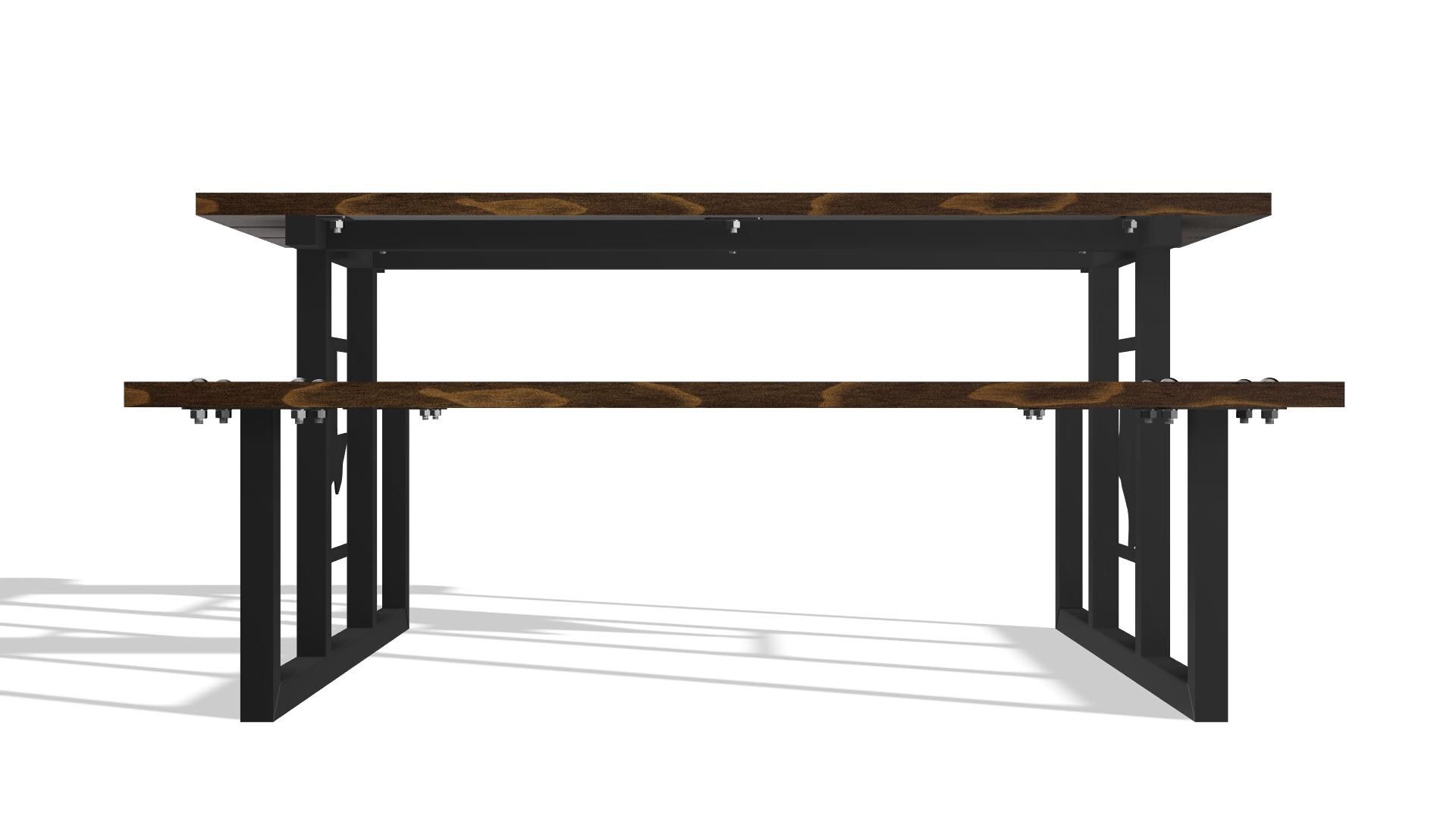 Texas Picnic Table DXF & Blueprints - Etsy