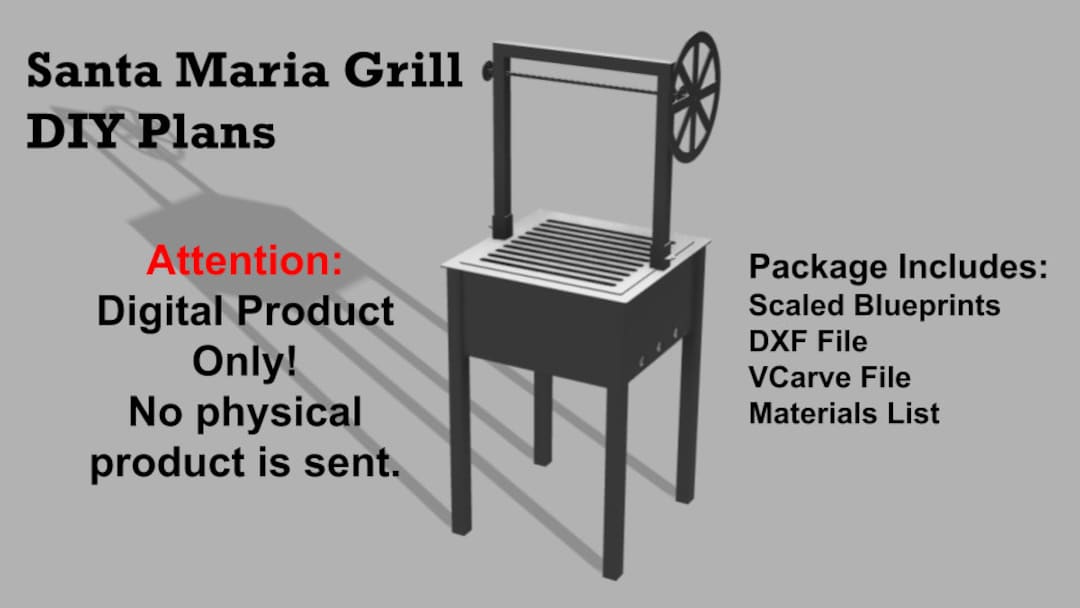 Mini Santa Maria Grill DXF & Blueprints - Etsy