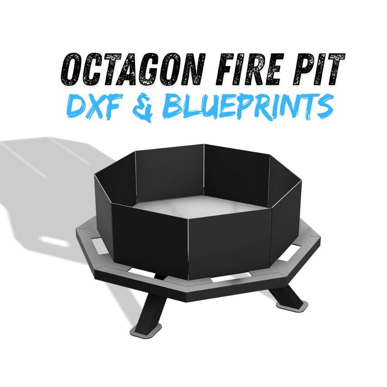 Octagon Fire Pit With Ring DXF & Blueprints - Etsy