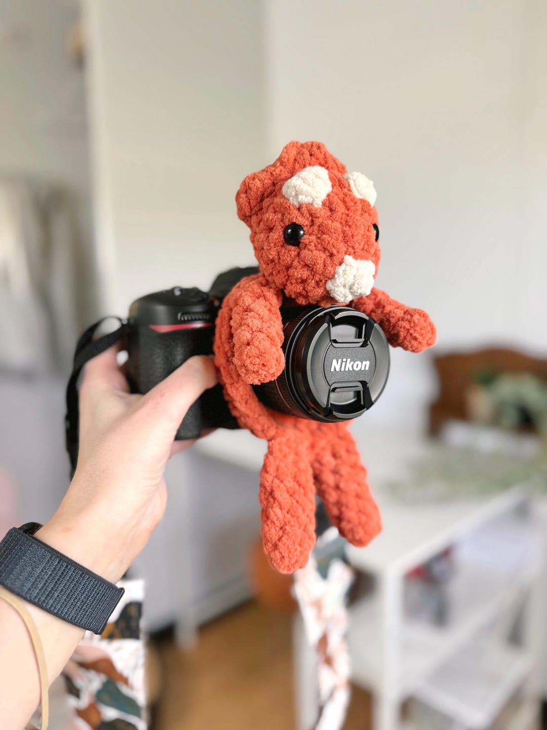MADE TO ORDER | Camera Buddy, Photo Buddy, Lens Friend, Dinosaur, Dino ...