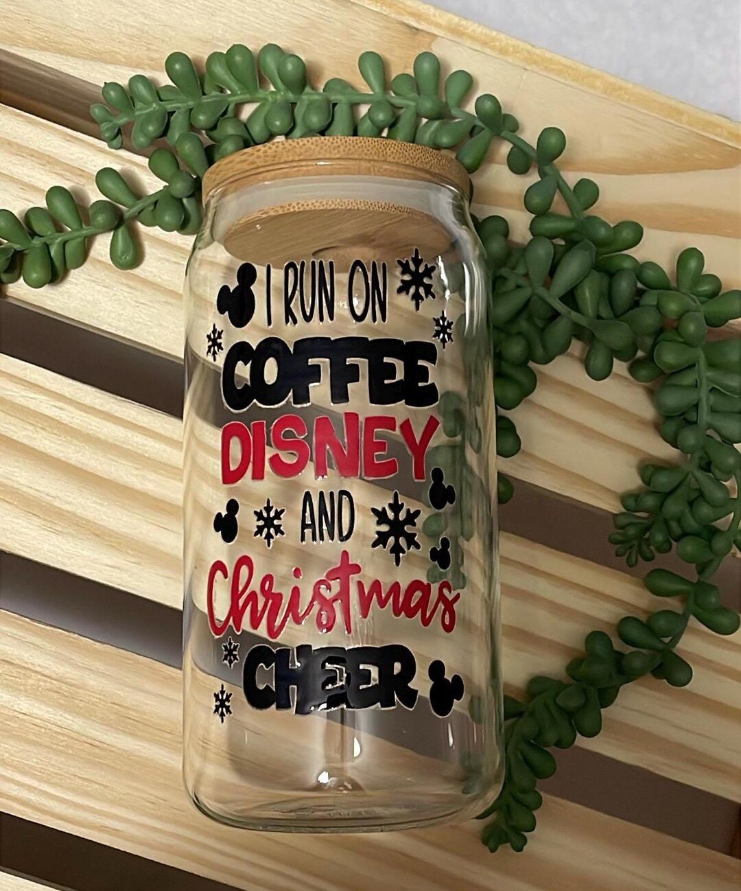 Christmas Cheer GLASS 20oz Cup - Etsy