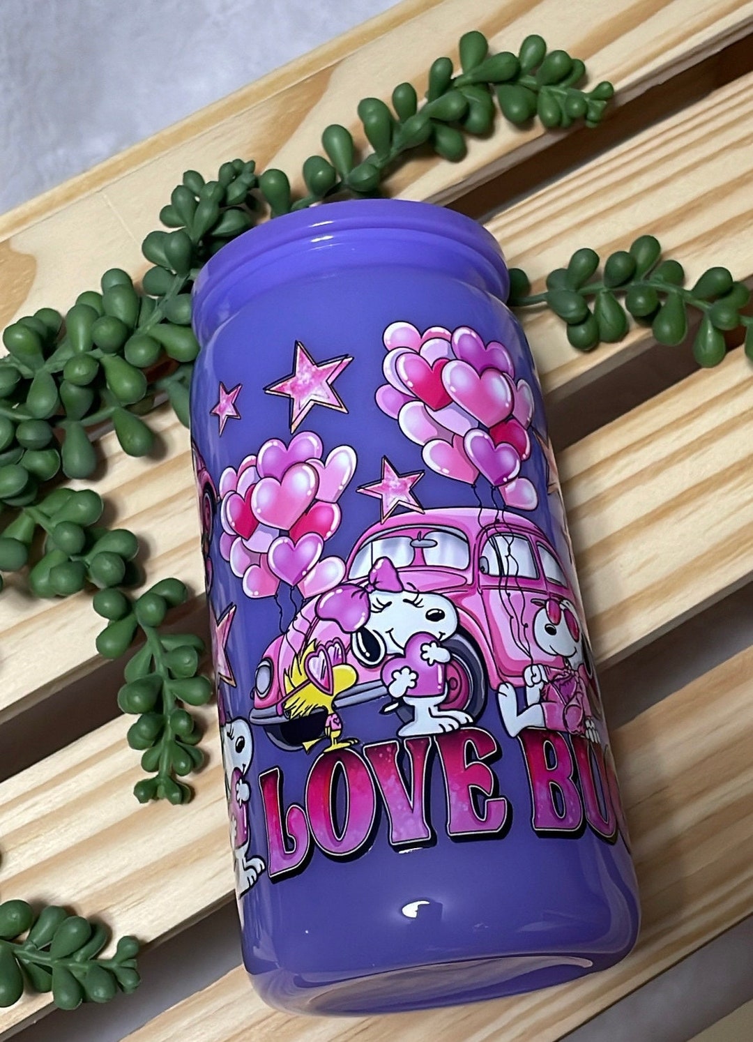 Snoopy Love Bug ACRYLIC Cup 16oz - Etsy