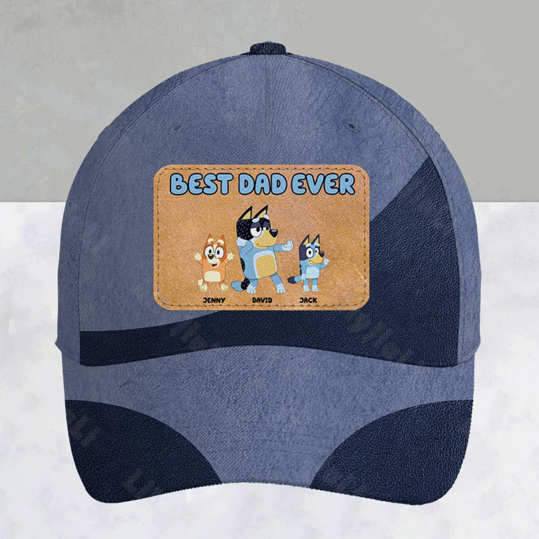 Personalized Best Dad Ever, Bluey Classic Cap Father's Day, Retro ...