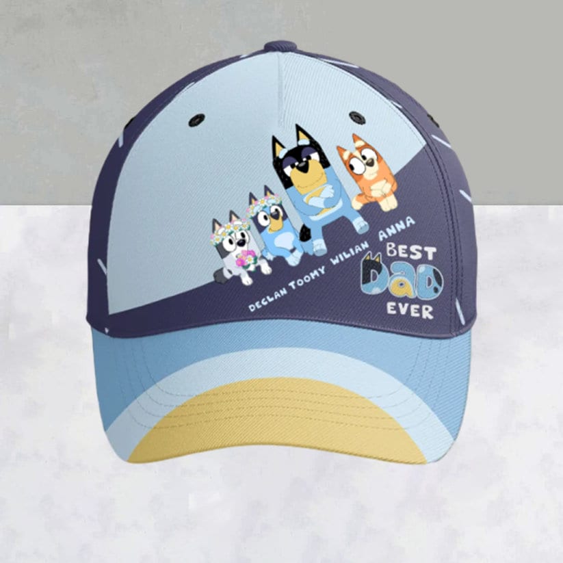 Personalized Best Dad Ever, Bluey Classic Cap Father's Day, Funny Cap ...