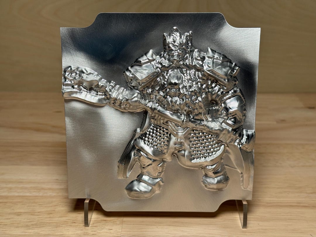Dignified Dwarven King, Slab Art, Aluminum Relief Sculpture, Brushed ...