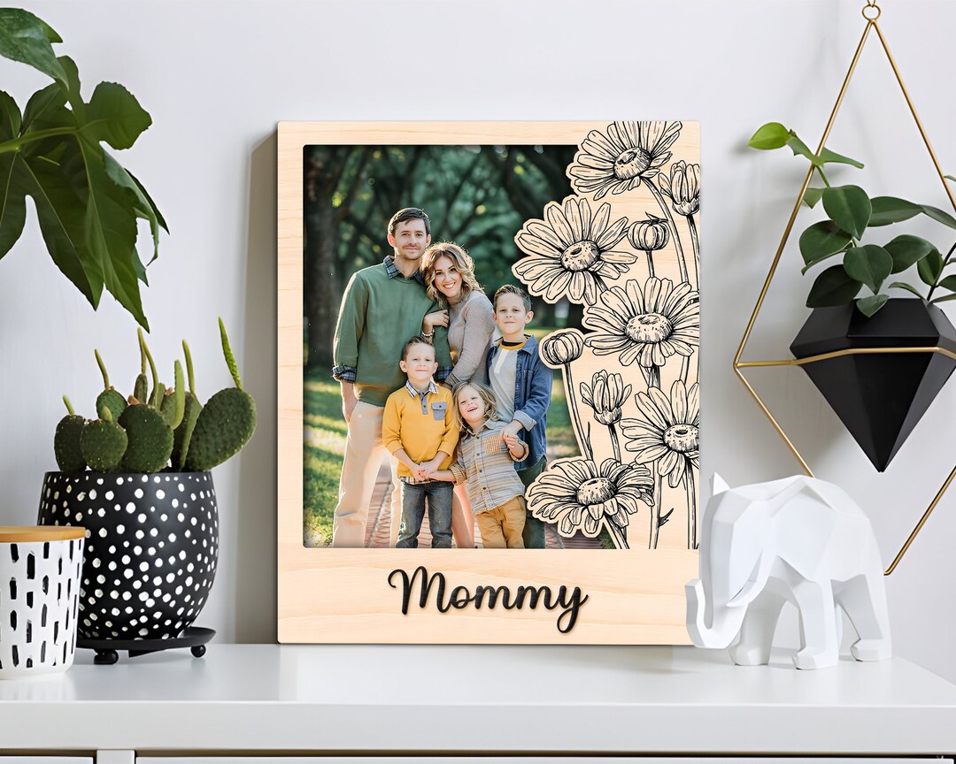 Picture Frame, Flora, Custom Name Frame, Magnet Frame, Small Picture ...