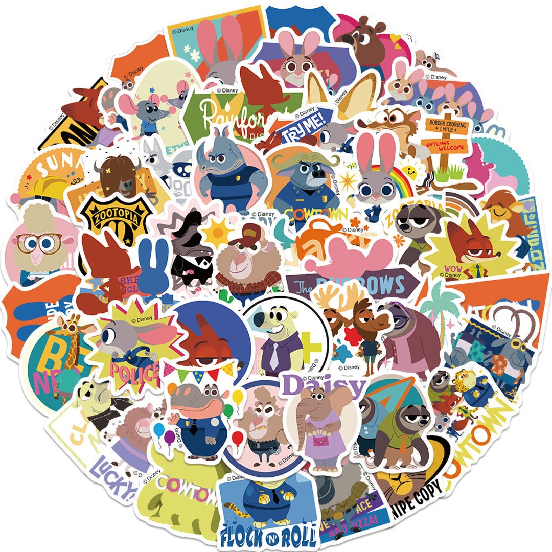 50 Zootopia Stickers,judy Hopps Stickers,nick Wilde,cute Stickers,anime ...