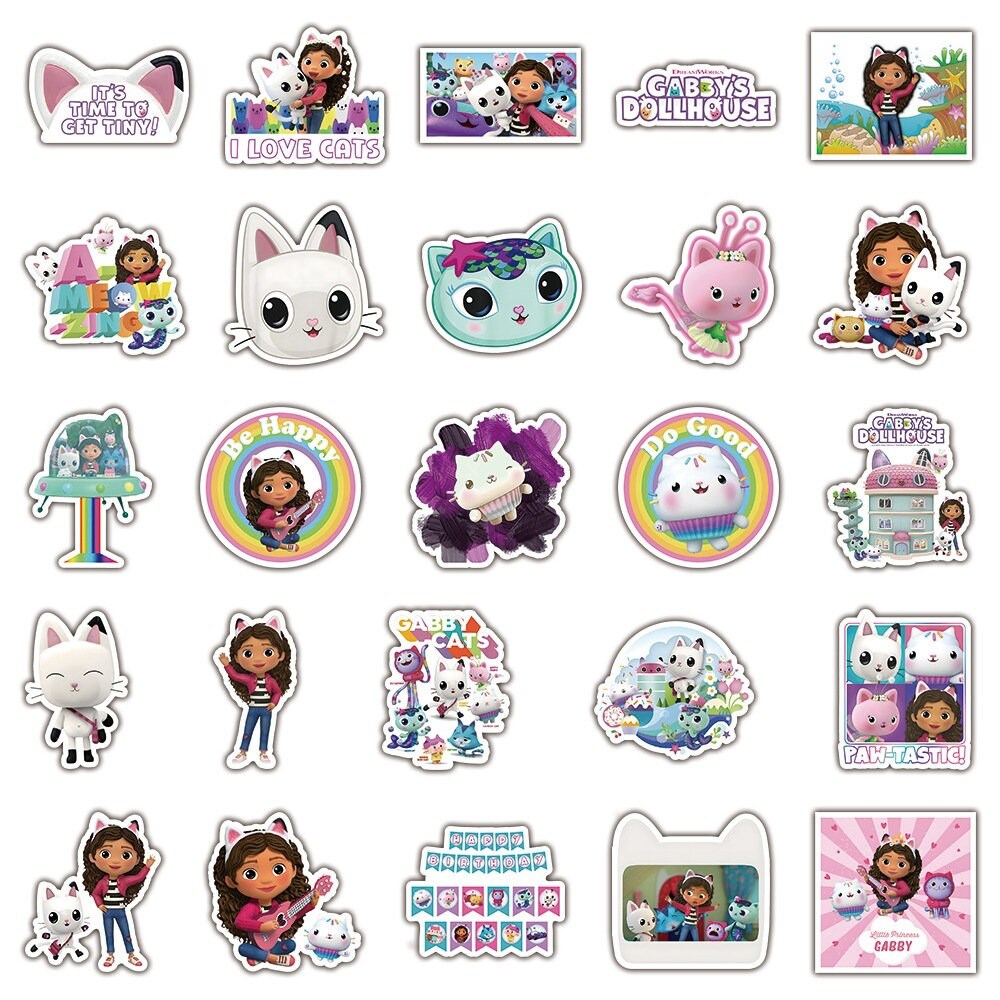 50 Gabby's Dollhouse Sticker Pack/gift/gabby Stickers - Etsy