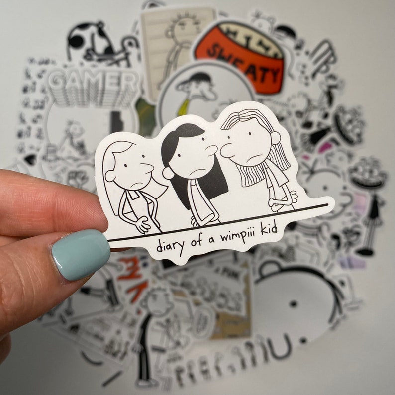 50 Diary of a Wimpy Kid Stickers/greg Heffley - Etsy