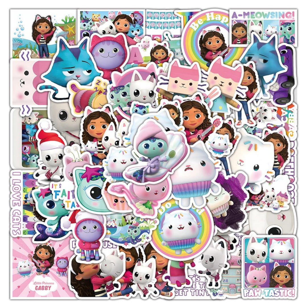50 Gabby's Dollhouse Sticker Pack/gift/gabby Stickers - Etsy