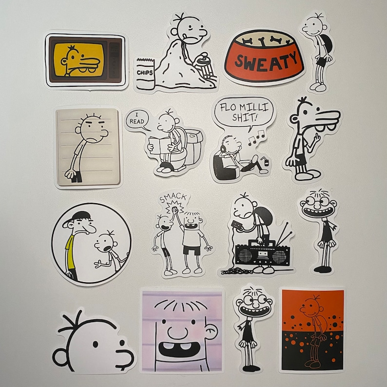 50 Diary of a Wimpy Kid Stickers/greg Heffley - Etsy