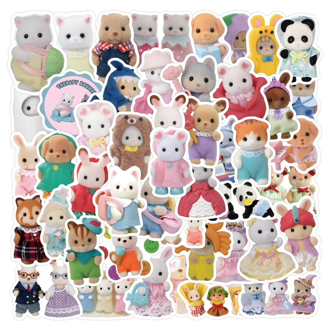 120 Sylvanian Families Sticker Pack,calico Critters,cute - Etsy UK