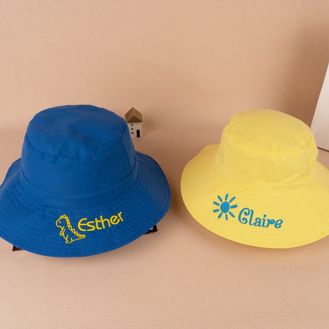 Custom Embroidered Hats, Custom Hand Embroidery Bucket Hat for Kids ...