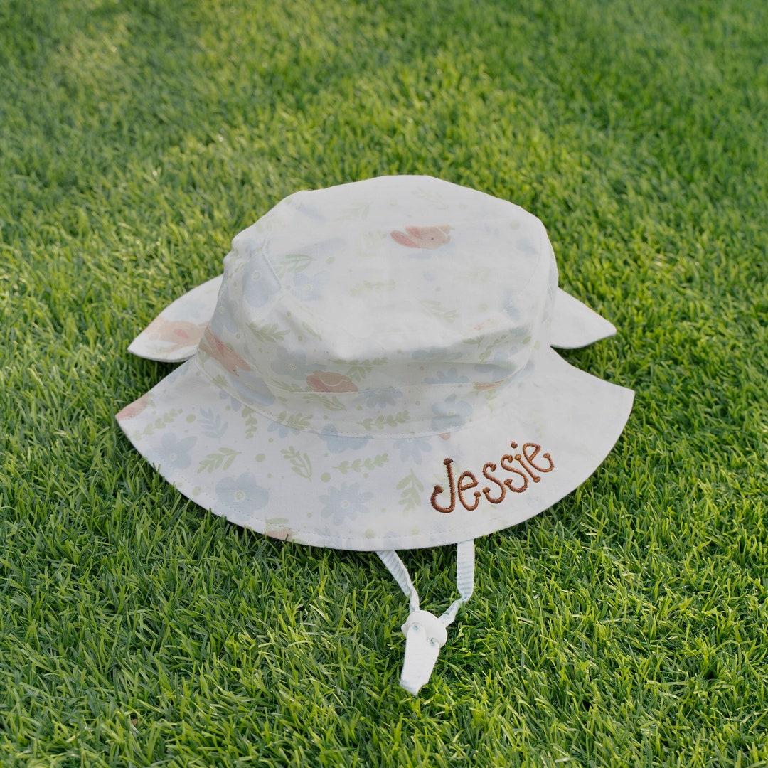 Personalized Kids Beach Hat, Baby Bucket Hat, Monogrammed Sun Hat, Kids ...