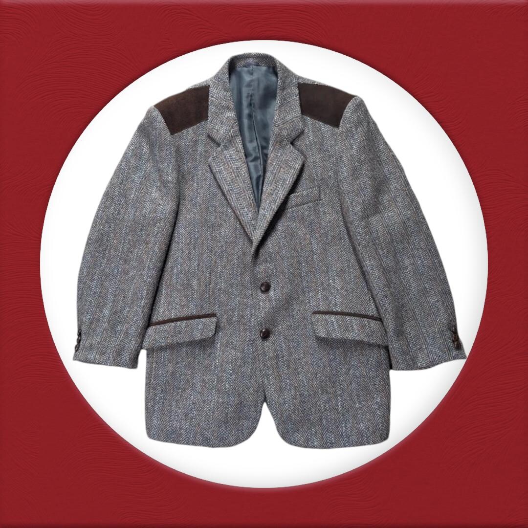 Men Harris Tweed Sport Coat Scottish Wool Hunting Shooting | Chest 38 ...