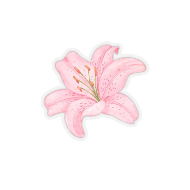 Kiss-cut Stickers, Floral Sticker, Flowers, Pink Flower Cut Out Sticker ...