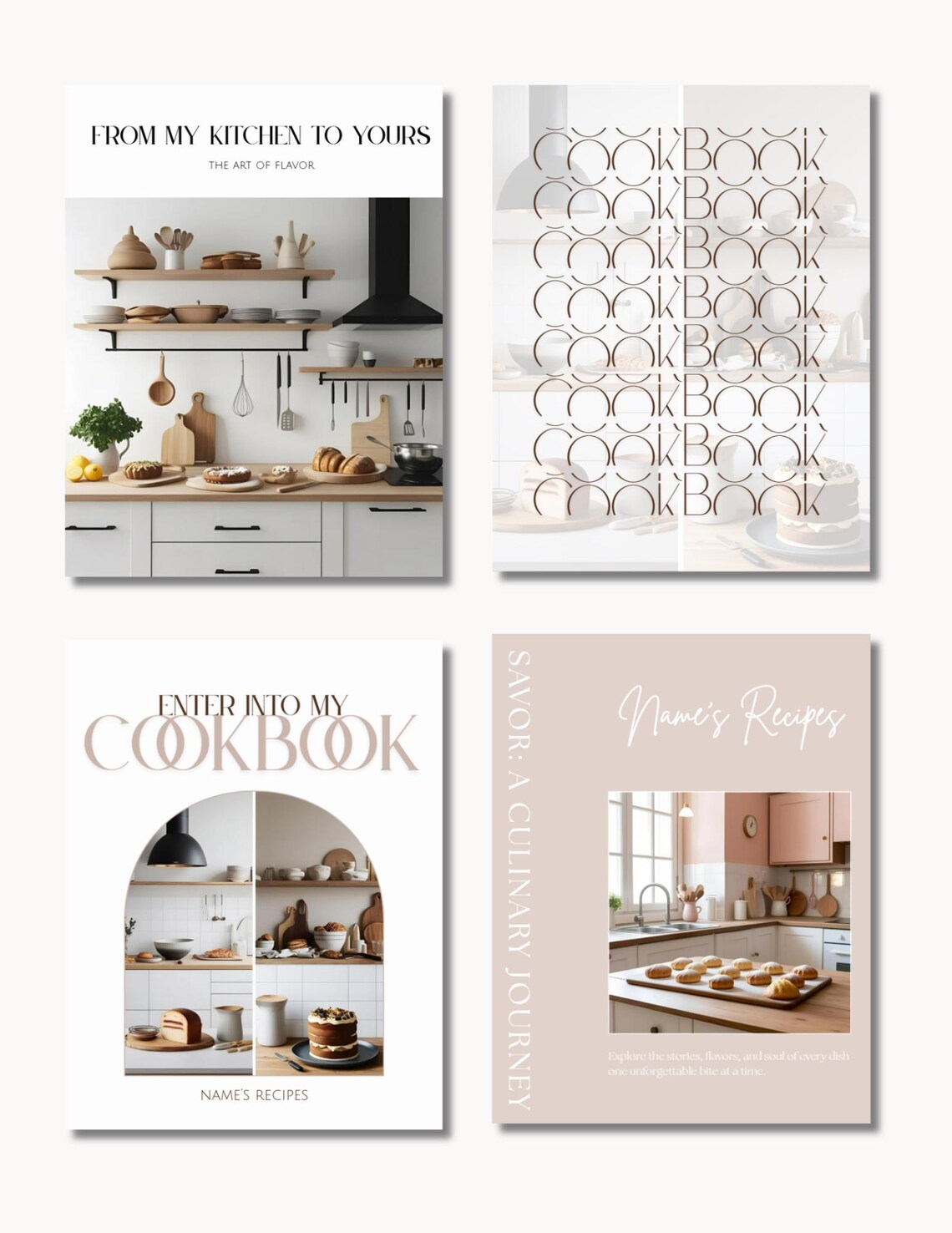 Editable Cookbook Template: Minimalist Recipe Organizer (digital ...