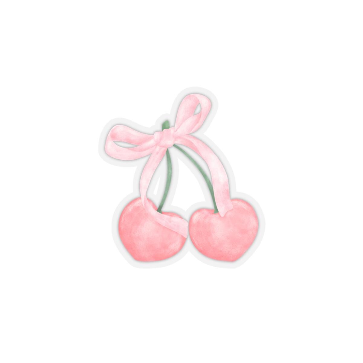Kiss-cut Stickers, Cherry Sticker, Bow Sticker, Fruit Bows Stickers ...