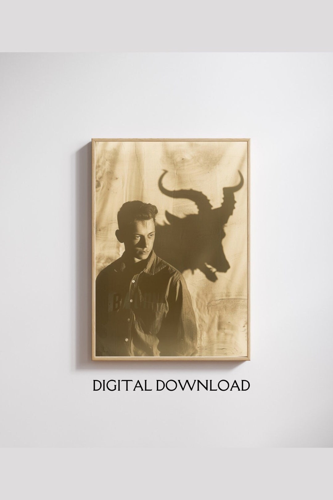 Demon Shadow Printable, Vintage Satanic Photo, Retro Occult, Hail Satan ...