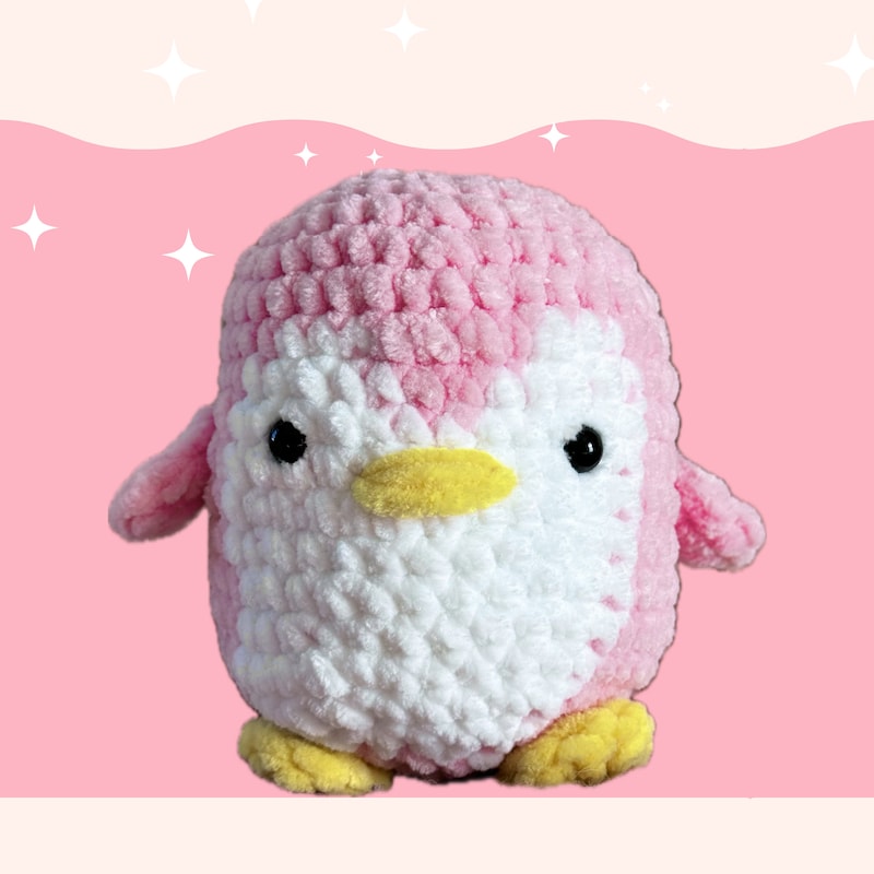 Pink Penguin Plush - Etsy