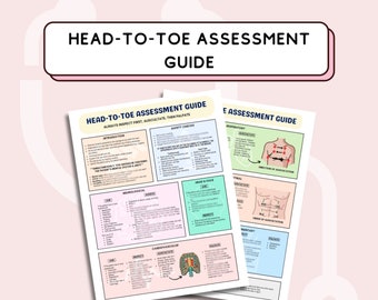 Head-to-toe Assessment Guide for Nursing Student Head to Toe Template ...