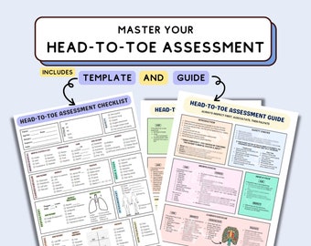 Head-to-toe Assessment Cheat Sheet | PDF | Digital | Nursing Study - Etsy