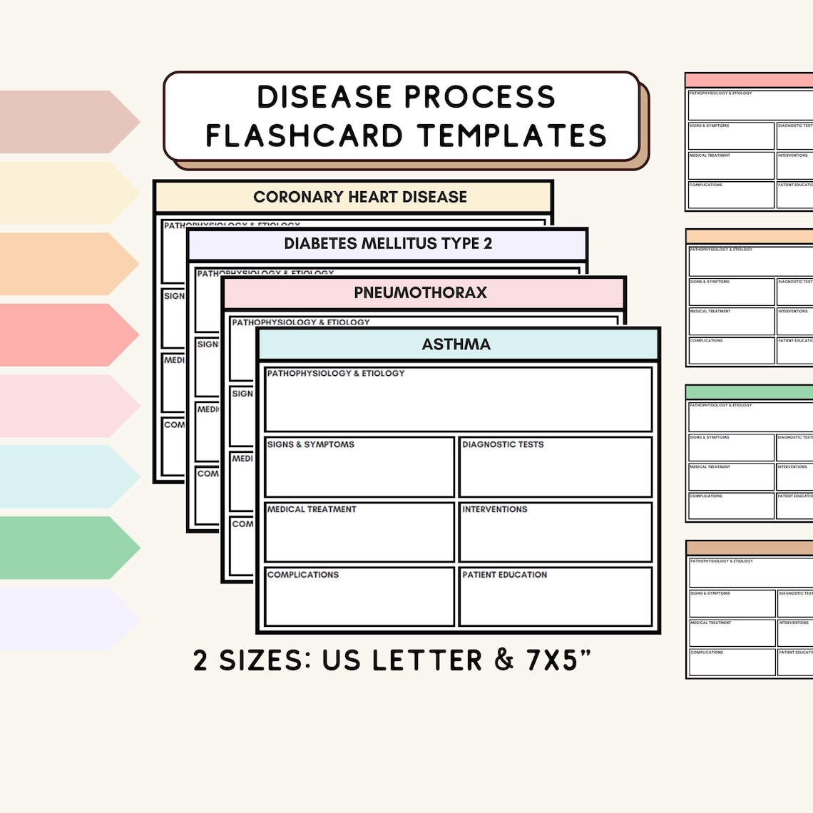 Fillable Disease Process Flashcard Template for Nursing Student Disease ...