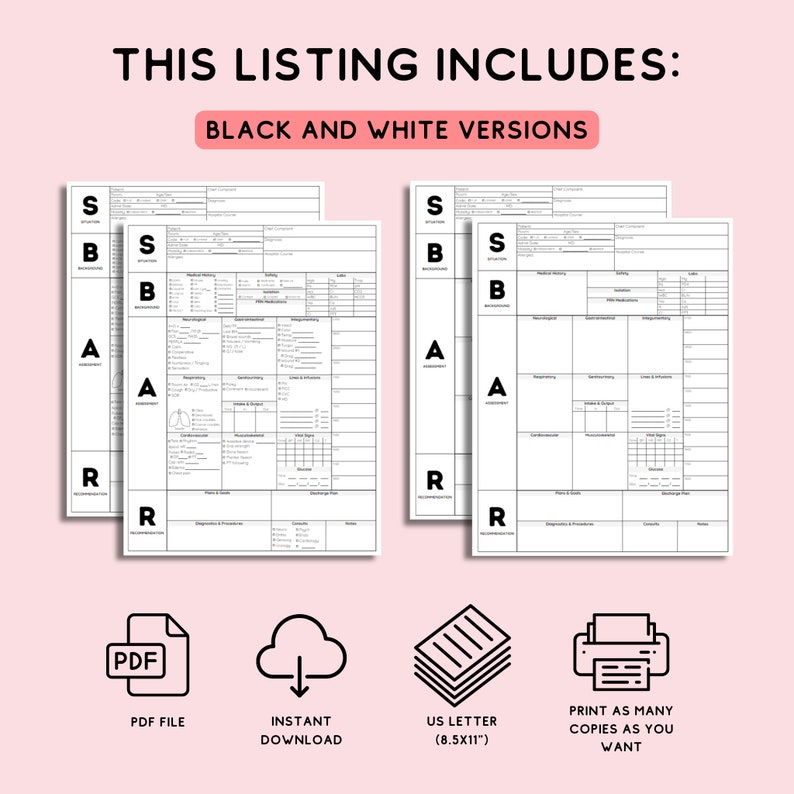 SBAR Nurse Report Sheet for Nursing Student Med Surg SBAR Report Sheet ...