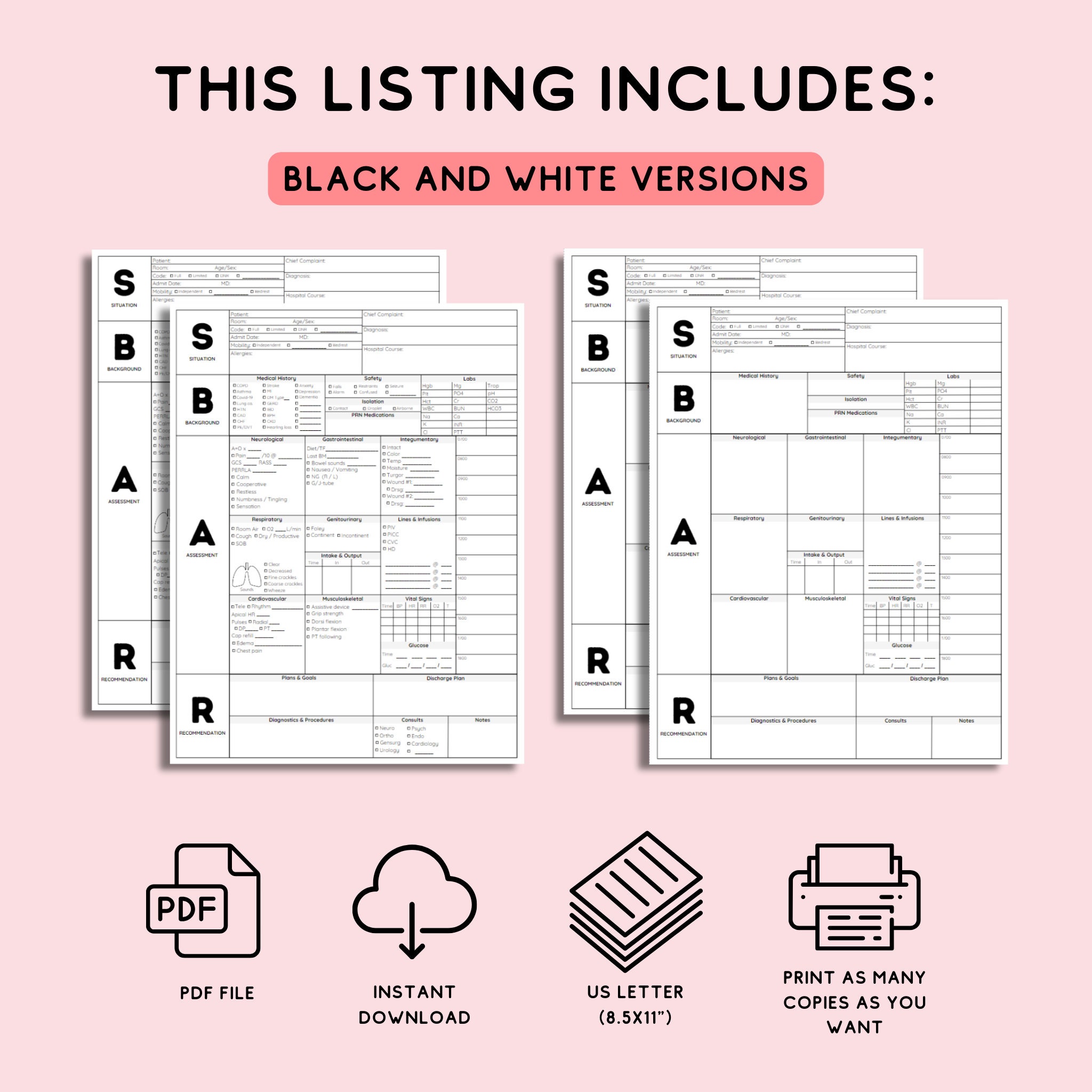 SBAR Nurse Report Sheet for Nursing Student Med Surg SBAR Report Sheet ...