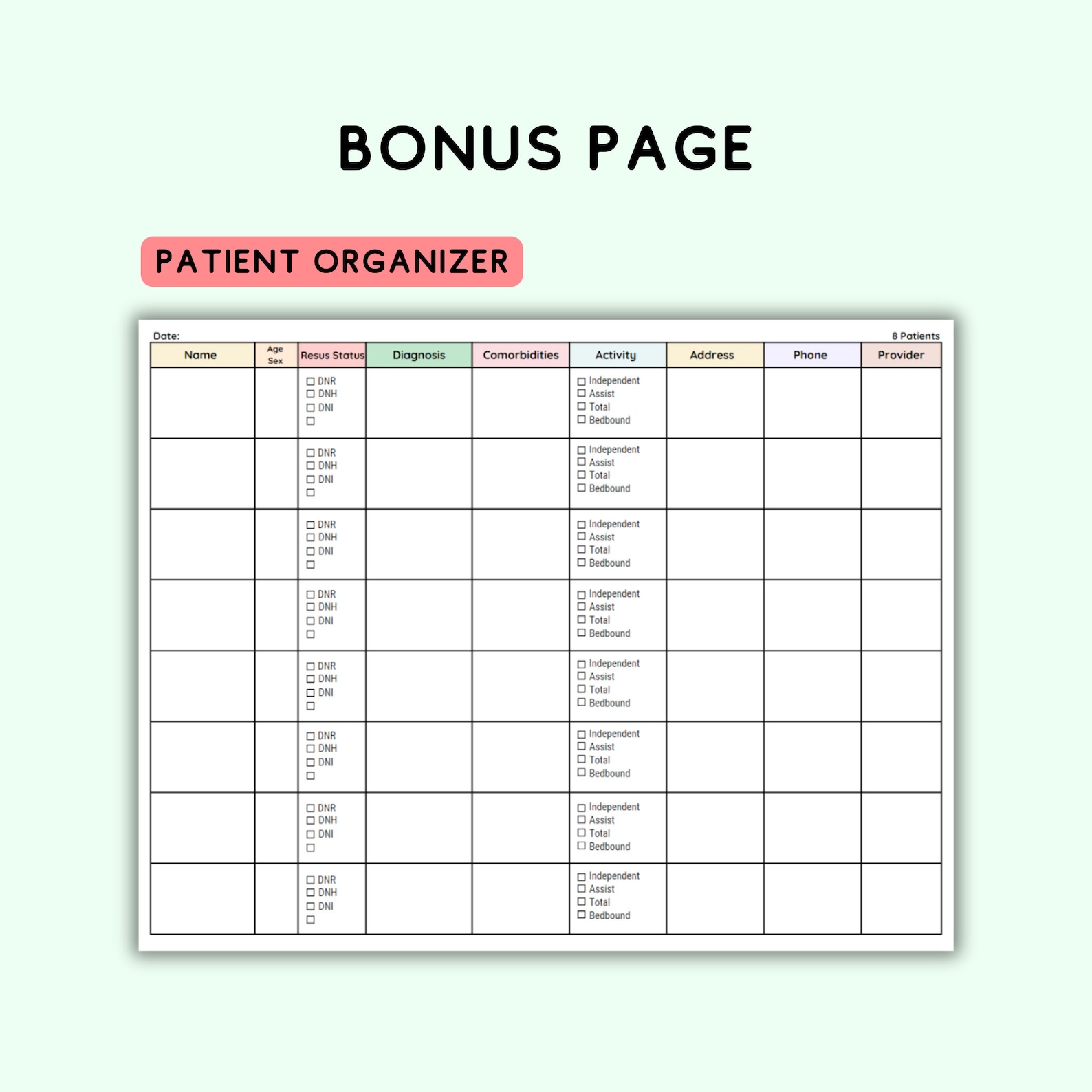 Hospice Visit Sheet for Nurse Hospice Report Sheet for Nurse Home ...