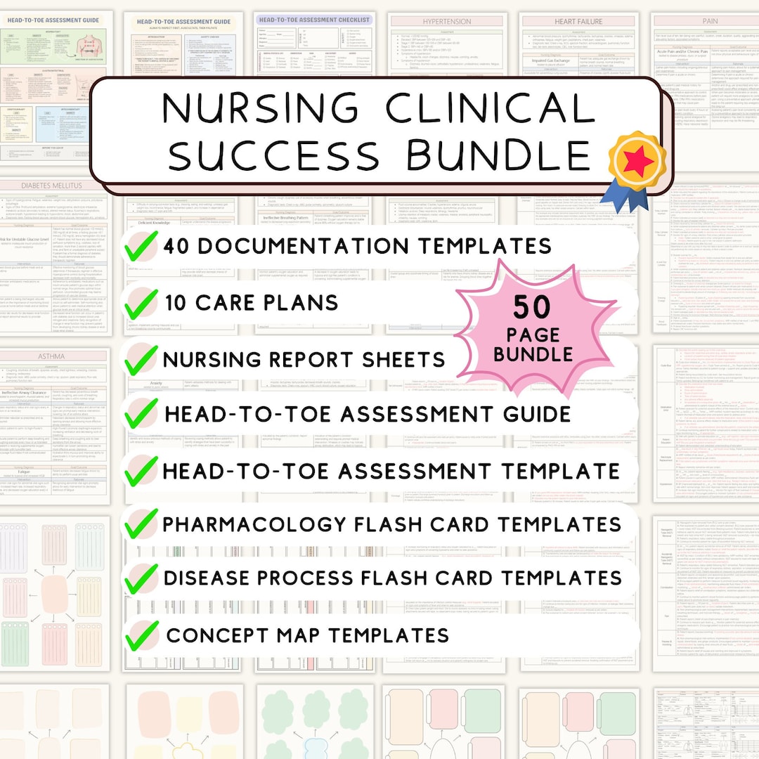 Nursing Clinical Success Bundle to Succeed in Nursing School for Nursing Student New Grad Nurse ...