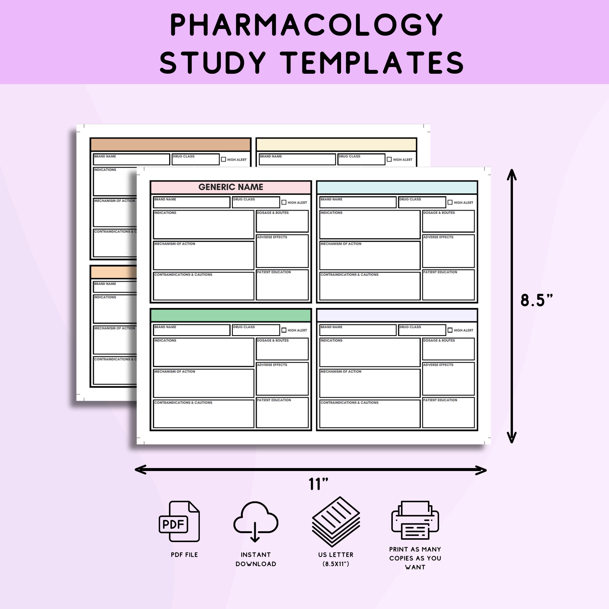 Nursing Student Study Notes for Nursing Student Studying Tool for ...