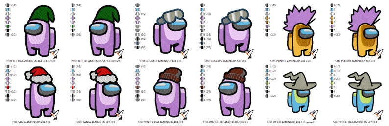 Among Us Machine Embroidery Design /among Us Embroidery Pattern / Among ...