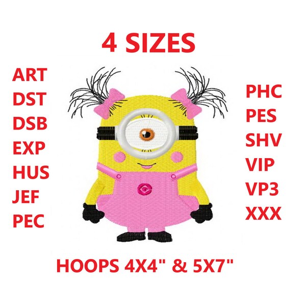 Minion Embroidery Design - Etsy