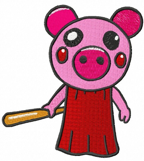 Roblox Machine Embroidery Design / Roblox Pig Embroidery Pattern / 5 ...