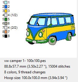 VW Volkswagen Machine Embroidery Design / VW Embroidery /volkswagen Bus ...