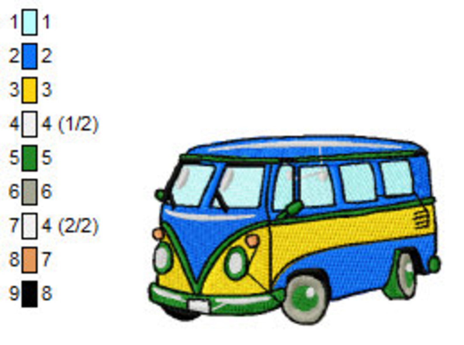 VW Volkswagen Machine Embroidery Design / VW Embroidery /volkswagen Bus ...