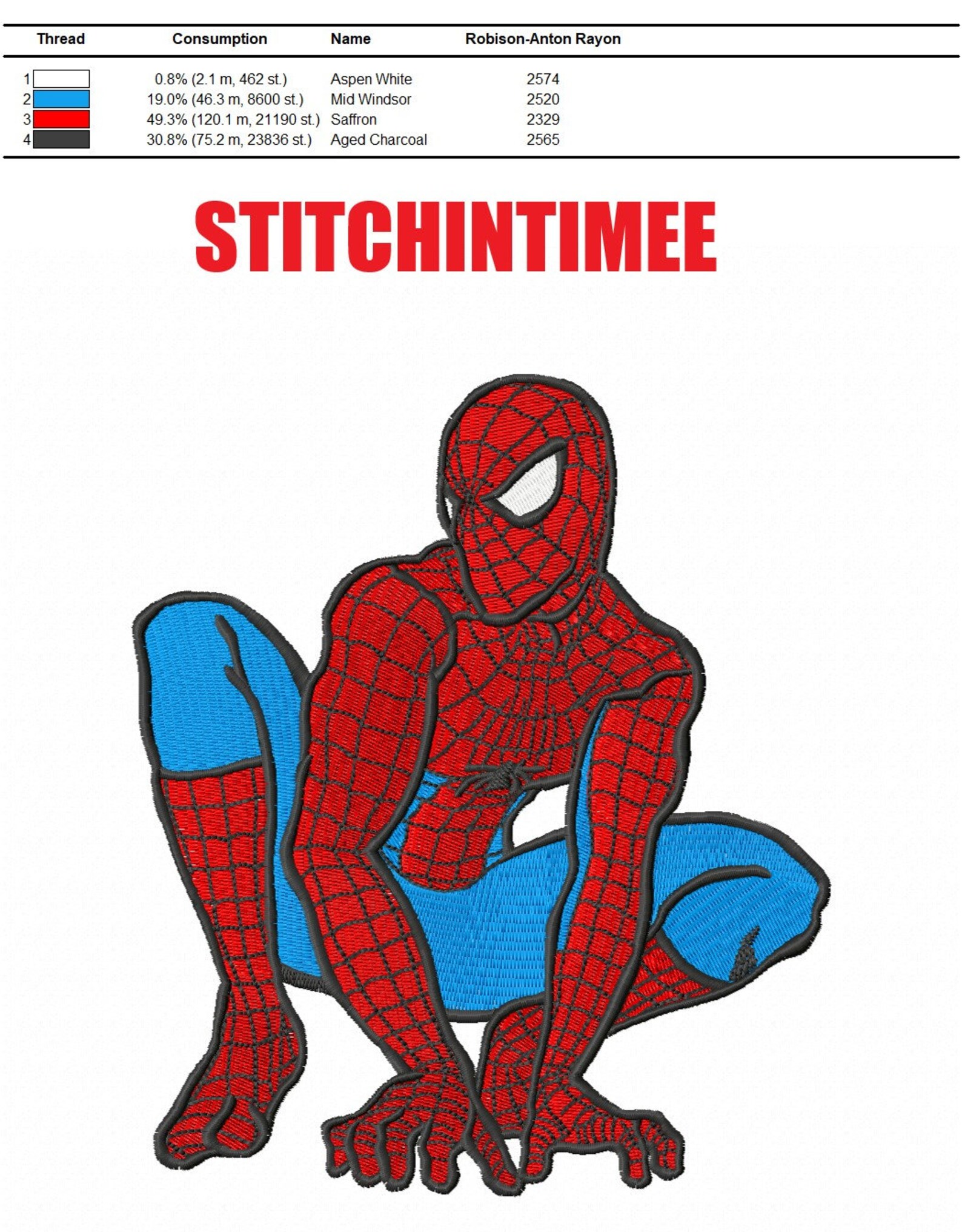 Spiderman Machine Embroidery Design / Spiderman Embroidery Pattern ...