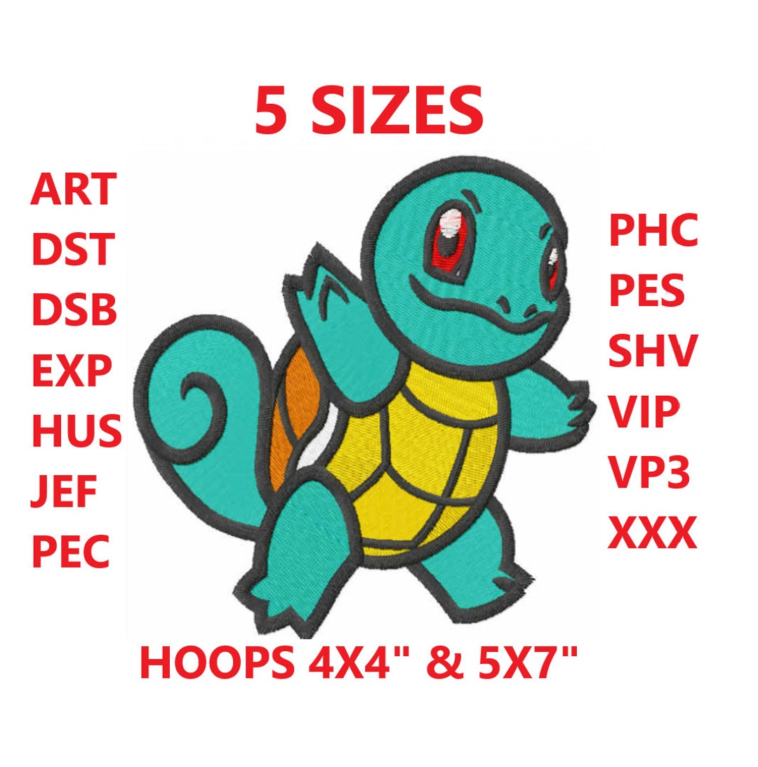 Pokemon Machine Embroidery Design /squirtle Embroidery Pattern ...