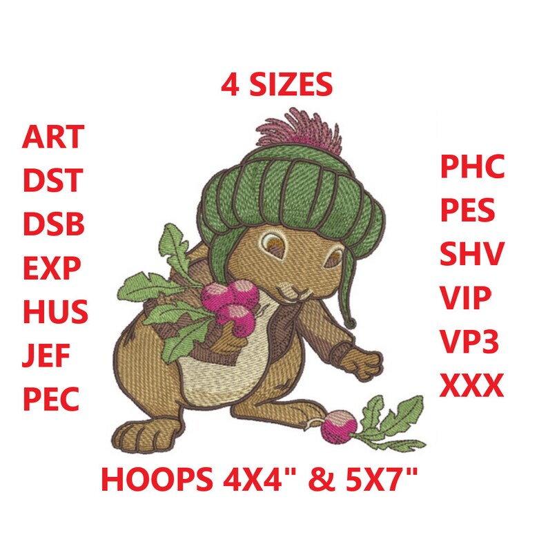 Peter Rabbit Machine Embroidery Design / Beatrix Potter Embroidery ...