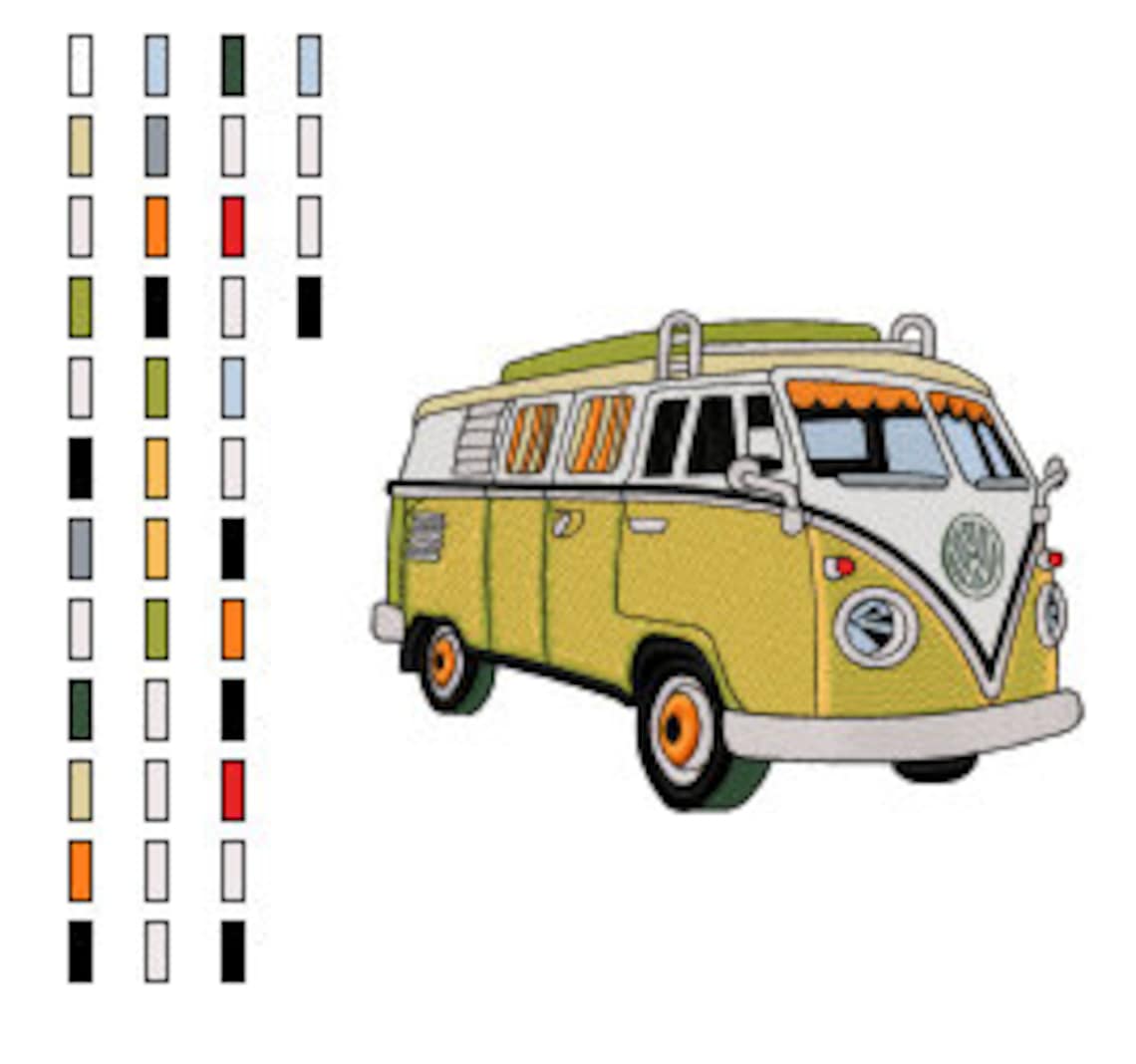 VW Volkswagen Machine Embroidery Design / VW Embroidery /volkswagen Bus ...