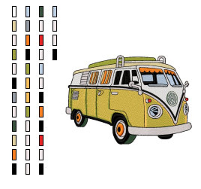 VW Volkswagen Machine Embroidery Design / VW Embroidery /volkswagen Bus ...