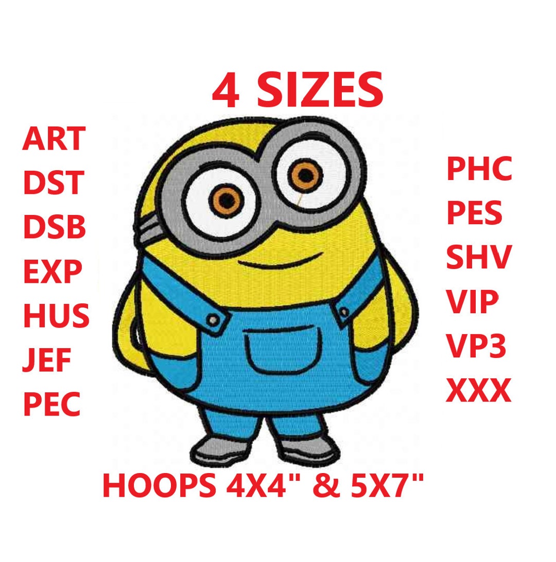 Minion Bob Machine Embroidery Design /minions Embroidery Pattern ...