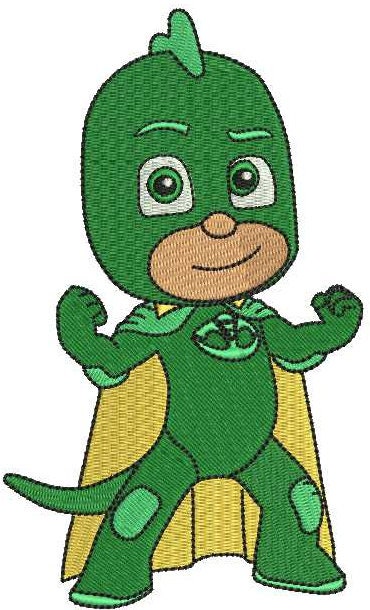PJ Mask Gekko Machine Embroidery Design /pj Mask Gekko Embroidery ...