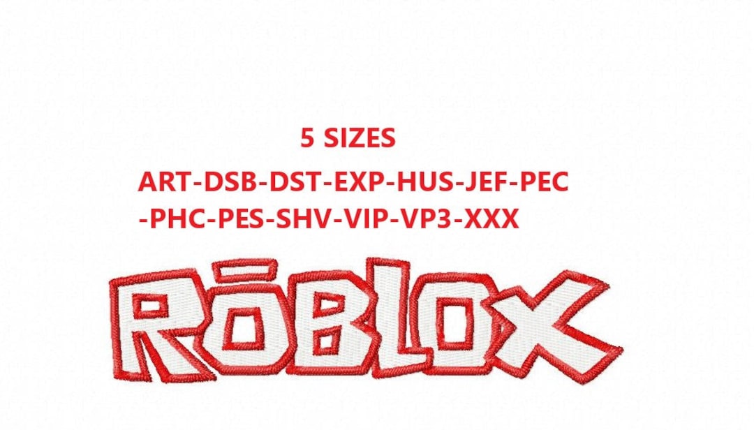 Roblox Machine Embroidery Design / Roblox Logo Embroidery Pattern / 5 ...