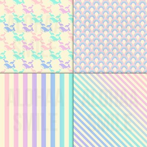 Pastel Rainbow Digital Paper Design Scrap Book Colorful Background ...