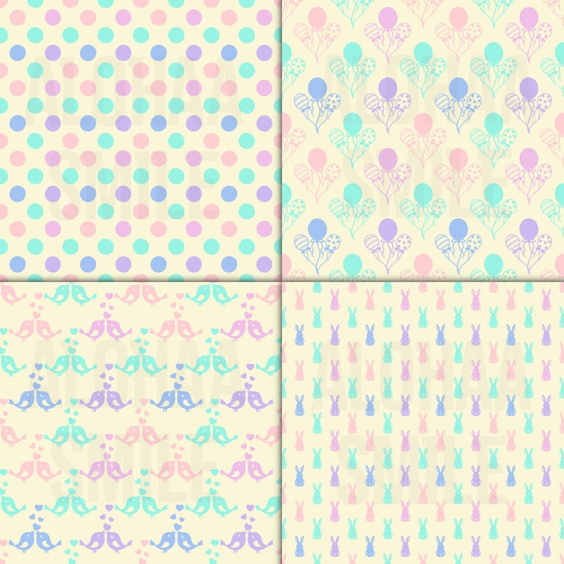 Pastel Rainbow Digital Paper Design Scrap Book Colorful Background ...